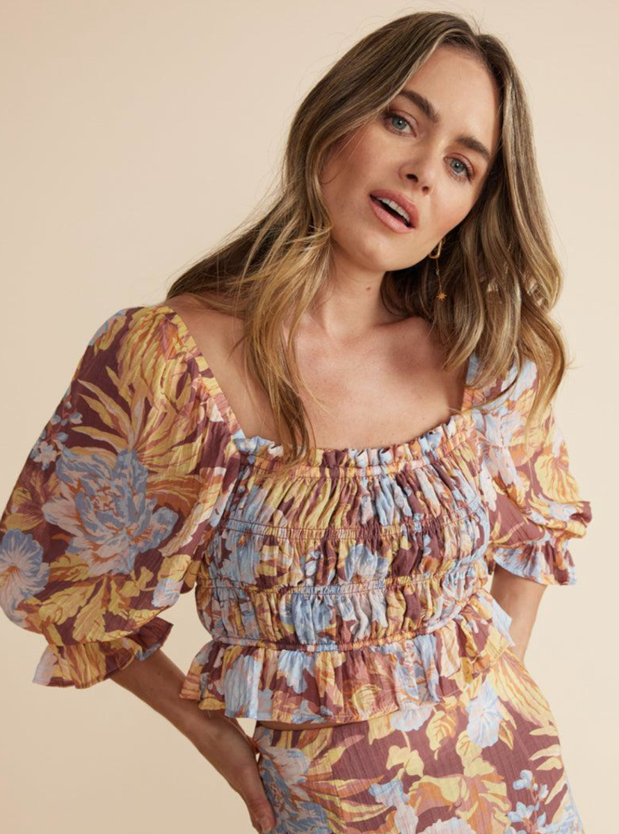 MINK PINK Serena Shirred Blouse - Multi – RUMOR