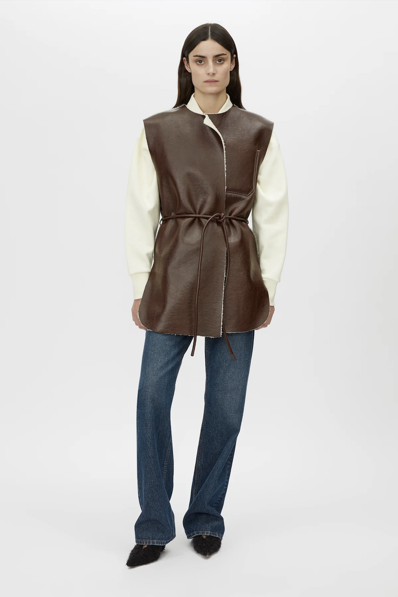 CAMILLA & MARC Oswald Reversible Shearling Vest - Chicory – RUMOR
