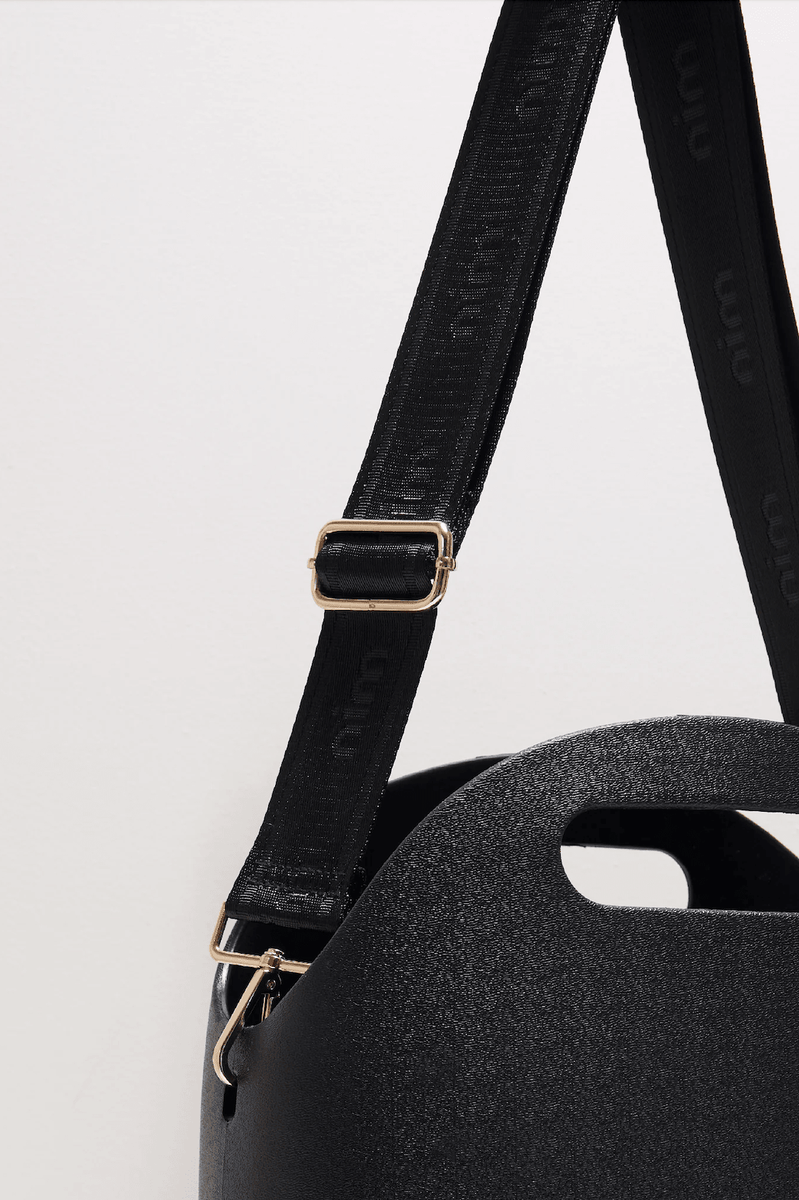 NIM THE LABEL Shoulder Strap - Black/Gold Mono – RUMOR