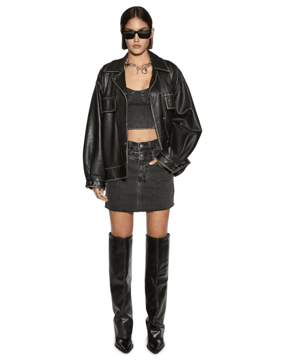 KSUBI Model Mini Skirt Rework Shadow - Black Denim – RUMOR